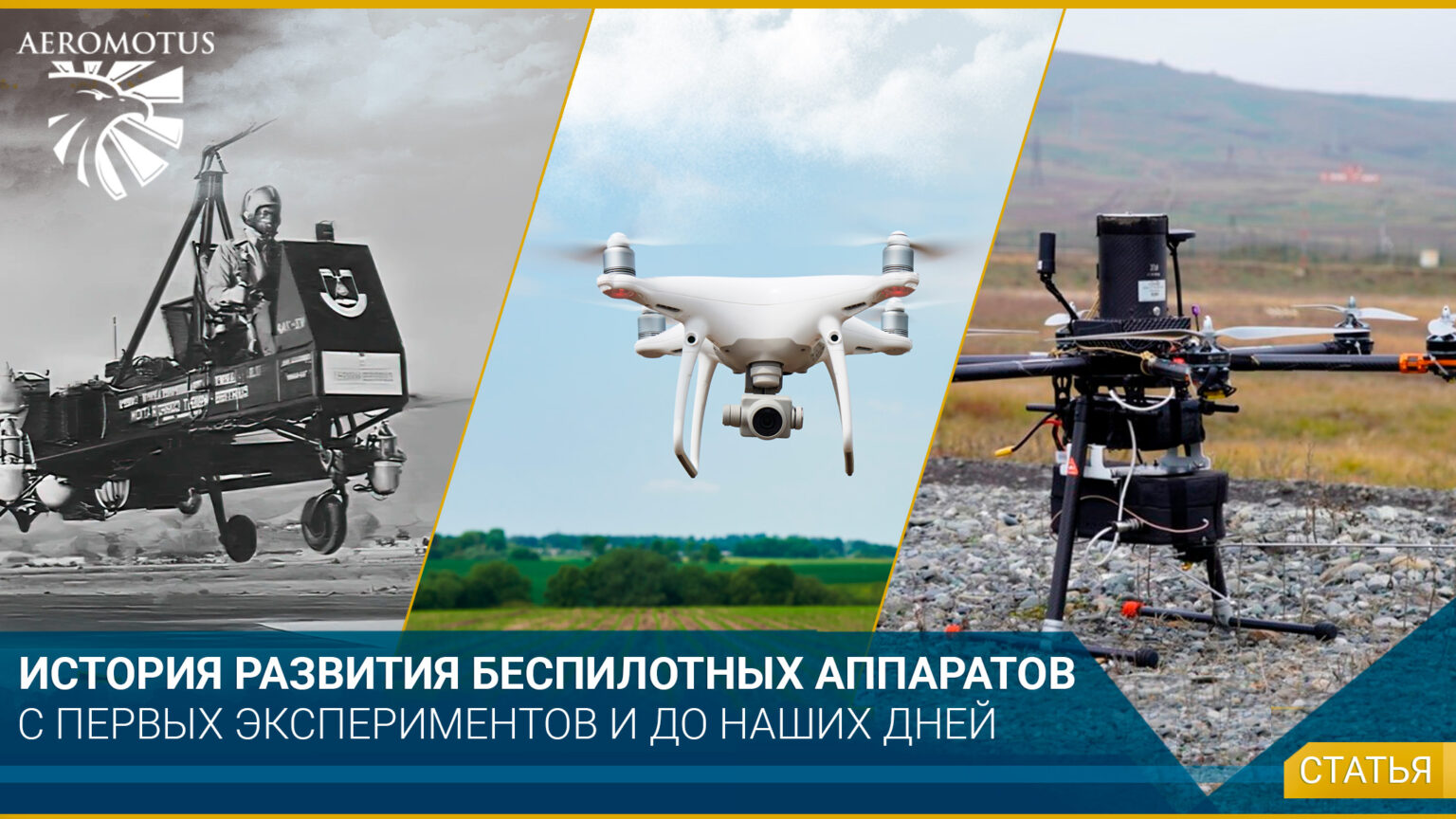 История развития беспилотных аппаратов - AEROMOTUS